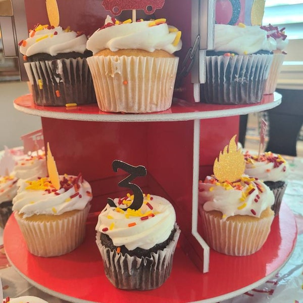 Number 3 Cupcake Toppers, Three Food Picks, 3rd Birthday Decorations ...