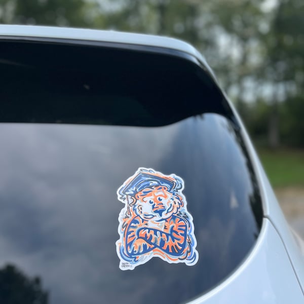 Auburn University Graduation Aubie Vinyl Sticker by Justin Patten - Etsy