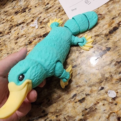Platypus Large Articulated 3D Printed Figure Posable Desktop Companion ...