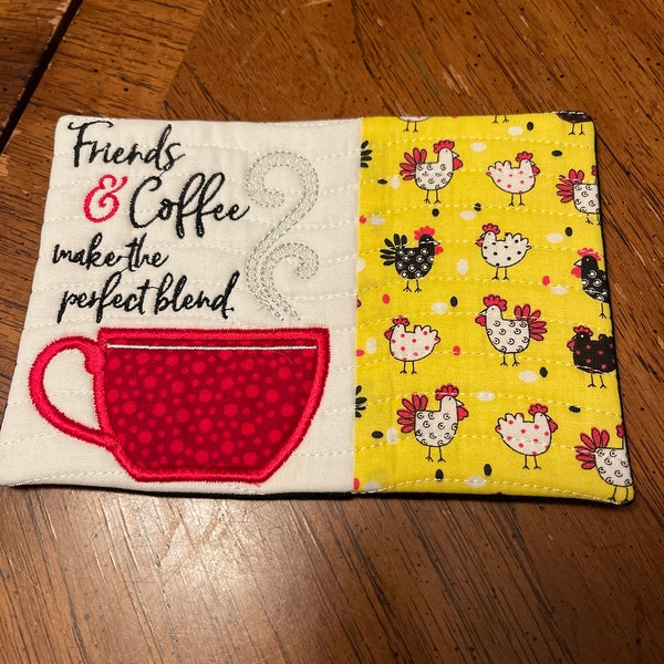 Valentine Mug Rug,heart Balloons,coasters,gift,holiday Gift, Coffee ...