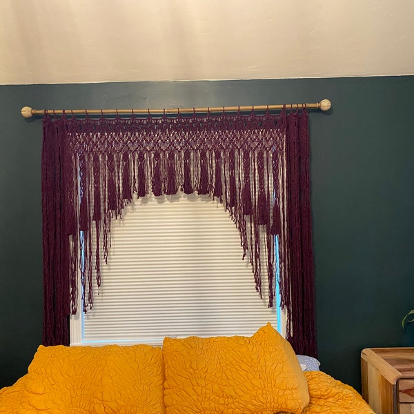 Decor Macrame Curtain,banner Macrame, Macrame Wallart. Living Room.home ...