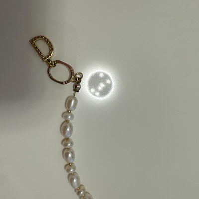 Half Pearl Half Chain Necklace With Sun Pendant, Chunky Chain Necklace ...