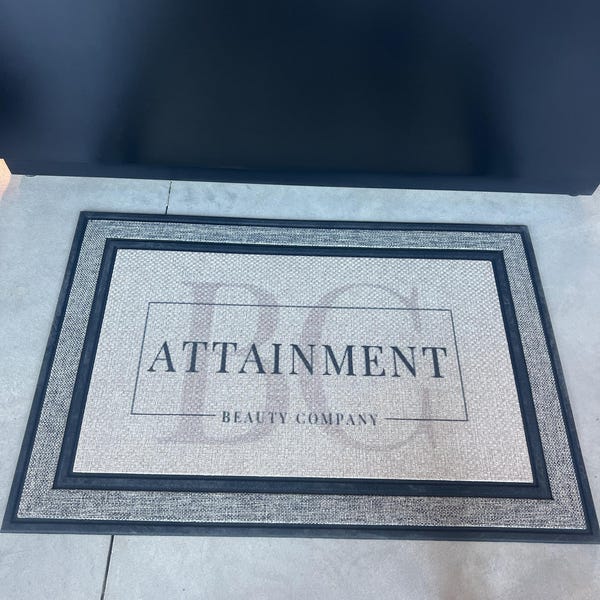 Custom Business Logo Door Mat - Your Text Here - Personalized Doormat ...