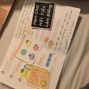 Ham Choi Het Tien Lam Bieng Vietnamese Motto Sticker Red Weatherproof ...