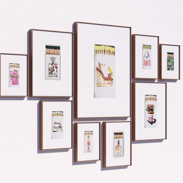 Eclectic Gallery Wall Mockup, Eclectic Wall Art Mockup, Vintage Wood ...