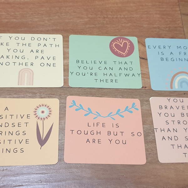 Inspirational Quote Cards, Mindfulness Cards, Inspirational Messages ...