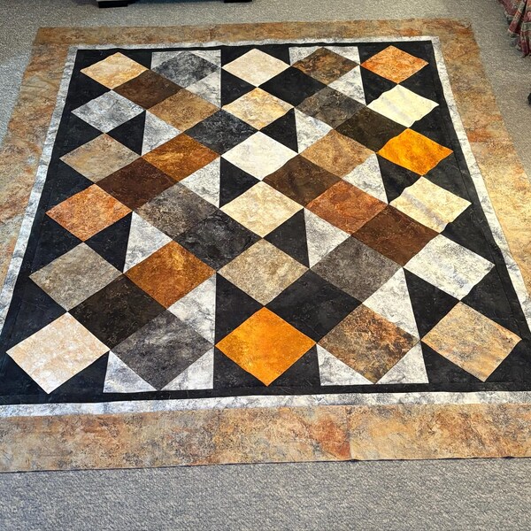 Panel Quilt Pattern. Pattern for Queen, Twin & Lap Included - Etsy