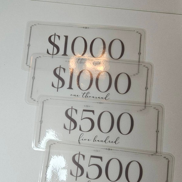 Placeholder Pretend Money - 500, 1000, 5000, Custom - Laminated - Cash ...