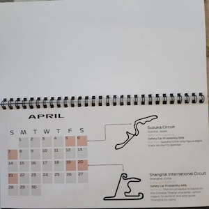 Ferrari Formula 1 Calendar Formula 1 Desk Calendar for F1 Fan 2024 ...