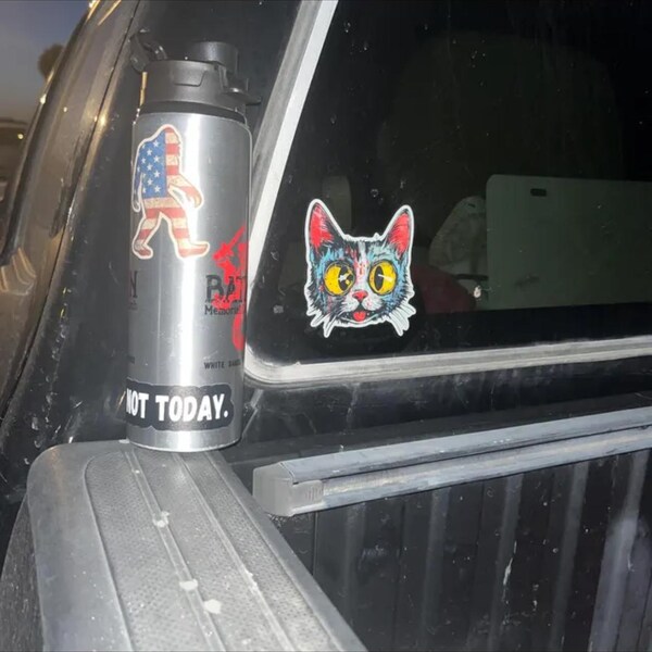 Love Never Ends Sticker Sacred Heart Vinyl Decal Christian Tattoo Style ...