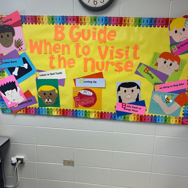 School Nurse Bulletin Board/ B Guide When to See the Nurse/ School ...