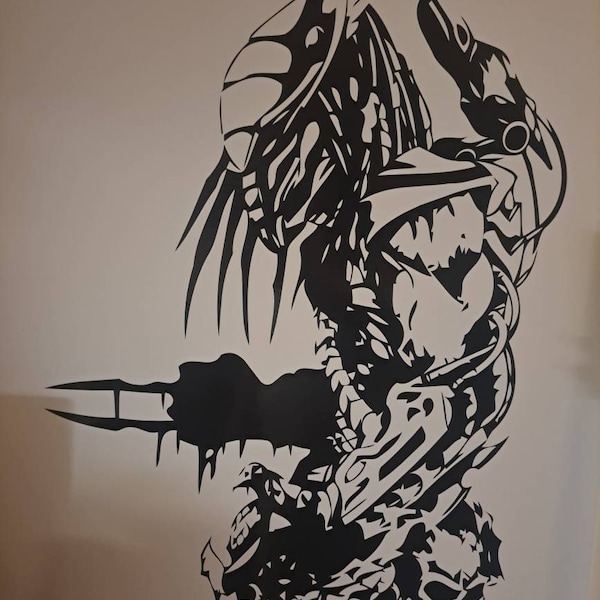 Predator Wall Decal Sign Superhero Poster Gift Kids Bedroom Comics ...