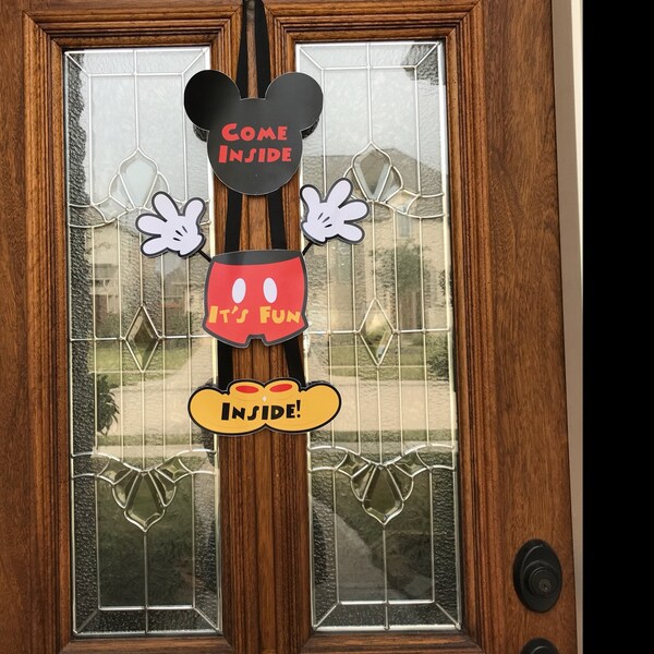 INSTANT DOWNLOAD Printable Classic Mouse Hanging Welcome Door Sign ...