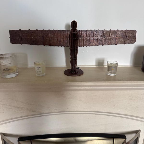 Rusted Steel Angel of the North Inspired Art - Small - Etsy UK