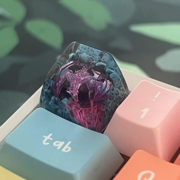 Purple Dragon Custom Keycaps, Artisan Keycaps Anime Cherry MX Keycaps ...