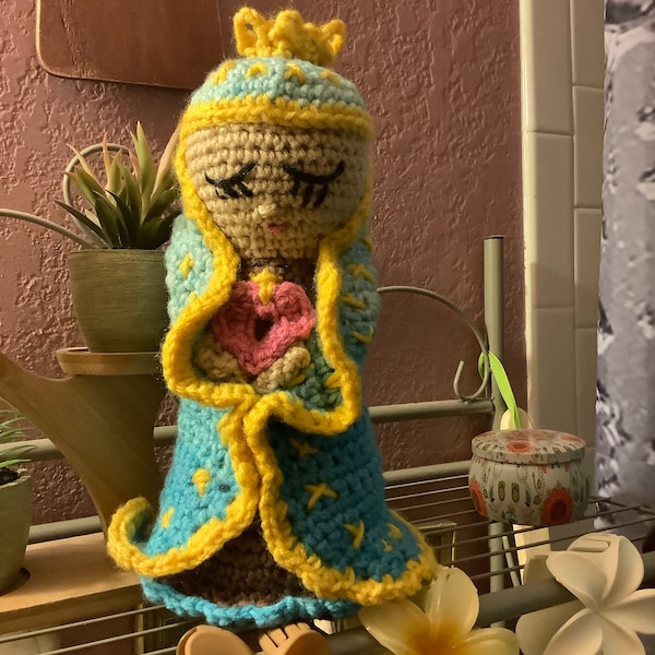 PATTERN: Blessed Virgin Mary Crochet Amigurumi, Virgin Mary Amigurumi ...