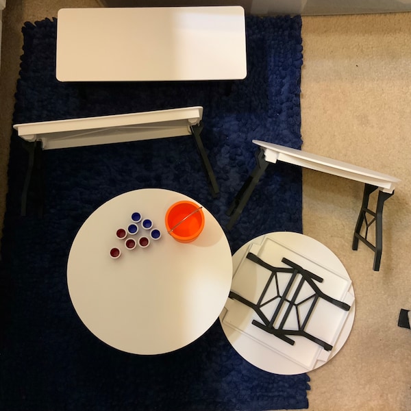 1:6 Scale Folding Table 3D Printed Miniature Prop Action Figure Doll ...