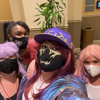 KDA Pop/stars Akali Grafitti HTV Face Mask made to Order - Etsy