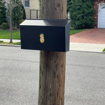 Red Swedish Wall Mount Mailbox Distinctive POST Decal Unique European ...