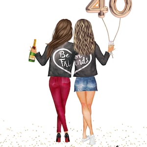 40th Birthday Best Friend 40 Years of Being Fabulous 40 - Etsy