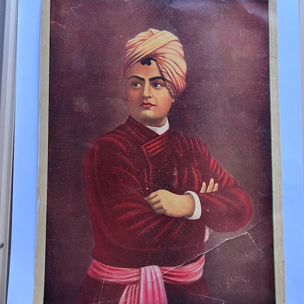Rare Original Raja Ravi Varma Lithograph: Gopi Vastraharan 7"x9 ...