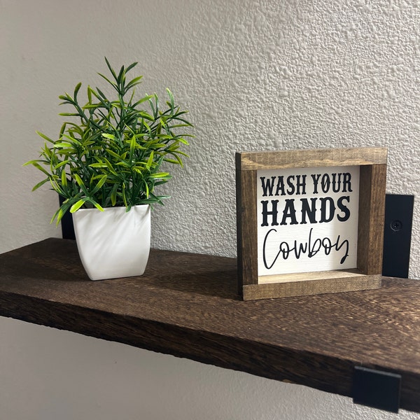 Wash Your Hands Cowboy Farmhouse Style Sign - Etsy