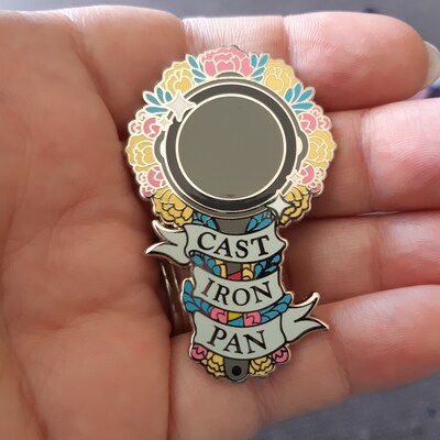 Cast Iron Pan Enamel Pin - Etsy