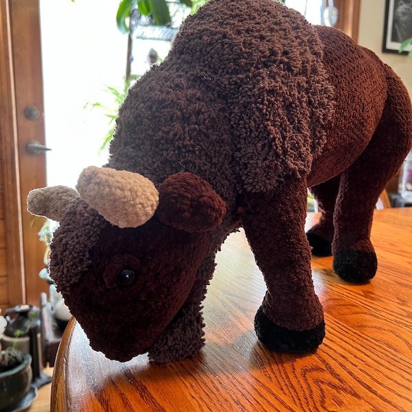 Realistic Bison Amigurumi Pattern • Wildlife Crochet Pattern • Buffalo ...