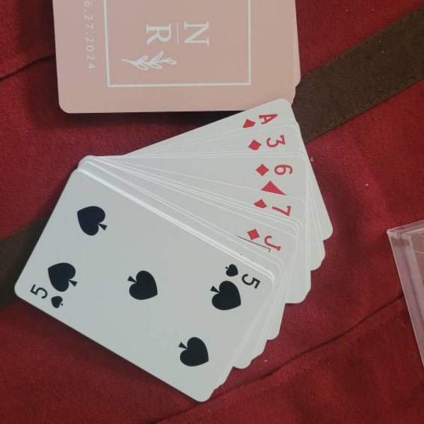 Personalized Playing Cards - Monogram Playing Cards - Wedding Playing ...