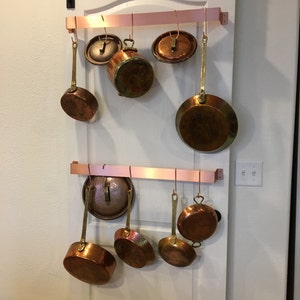 Wall Mounted Solid Copper Pot Rack FREE SHIPPING - Etsy