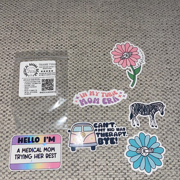 Bright Feeding Pump Door Stickers CHOOSE Pattern Add Name Feeding Tube ...
