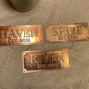 Copper Door Sign Home or Office Door Sign House Room - Etsy