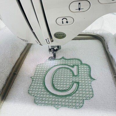 Diamond Octagon 3 Letter Monogram Machine Embroidery Font - Etsy