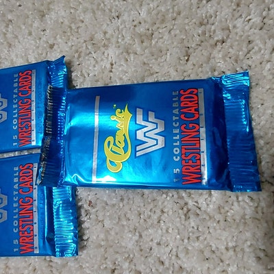 Vintage WWF Cards Wrestling 1 Pack of Cards 1990 Unopened Pack of Cards ...