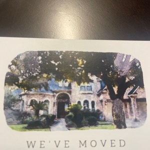 Custom Moving Announcement Card/just Moved Card/personalized New House ...
