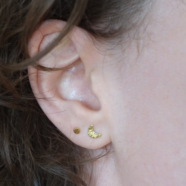 Moon Helix Piercing Tragus Backing 16g Tragus Piercing Moon Tragus ...