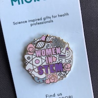 Women in STEM Enamel Pin / Microbiology / Science Gift / Scientist ...