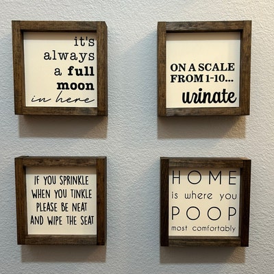 Wipe It Real Good Sign Bathroom Wall Decor Farmhouse Bathroom Farmhouse ...