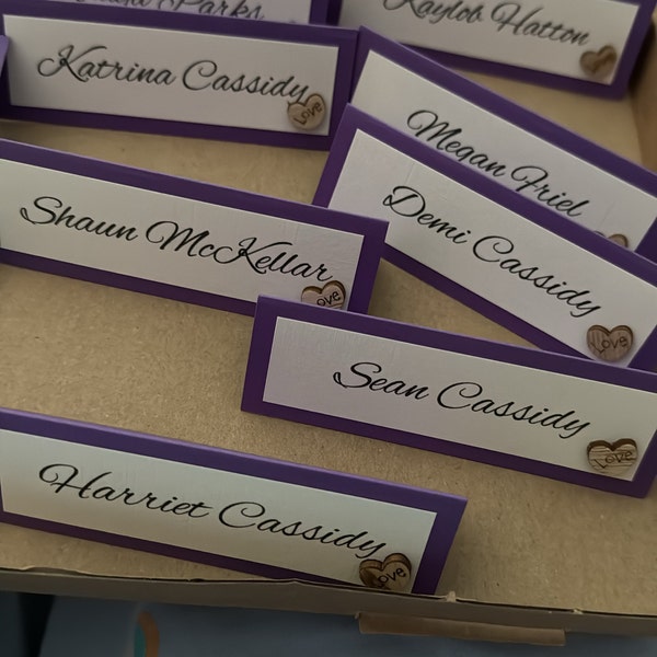 Personalised Wedding Table Plan Cards | Rustic Heart Design | Wedding ...