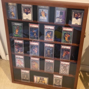 35 Graded Sport Cards / Collectible Trading Card Display Case Wall ...
