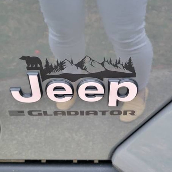 Jeep Wrangler JL Emblem Overlay Decal 2018-2026 - Custom Color Vinyl - Etsy