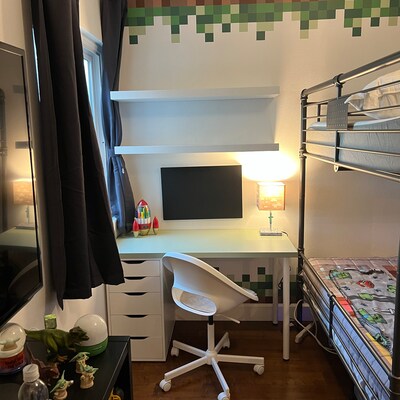 Pixel Block Room Border Wall Sticker Minecraft Inspired Sticker Gamer ...