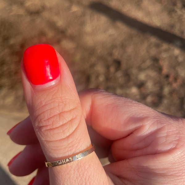 Engraved Gold Ring, Personalized Gold Ring, Solid 14k or 10k Gold ...