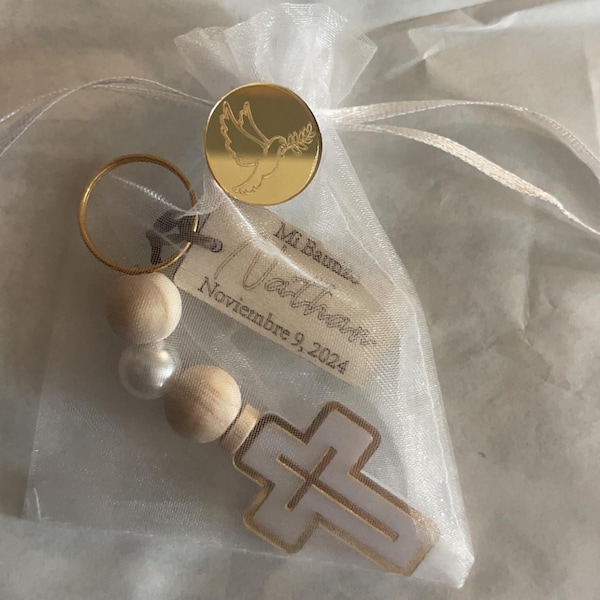Personalized Funeral Keychain Favors, Cross Memorial Service Gifts ...