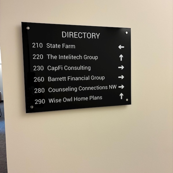 Custom Acrylic Business Sign, House Number Sign, Custom Logo Sign ...