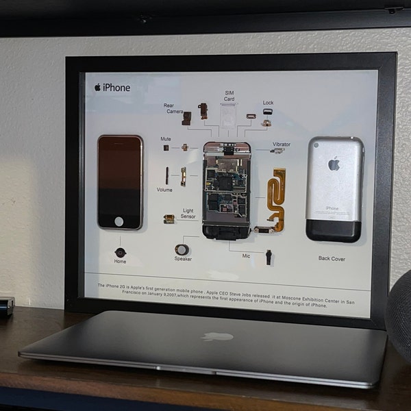 Disassembled iPhone Art With Frame, Disassemble Art Frame iPhone 1 ...