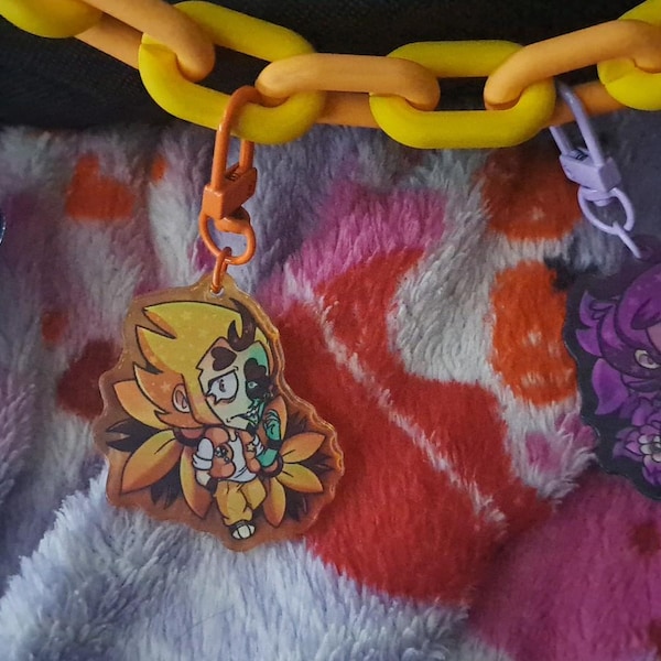 Mystery Skulls Animated Keychain Double Sided Colored Acrylic Charm ...