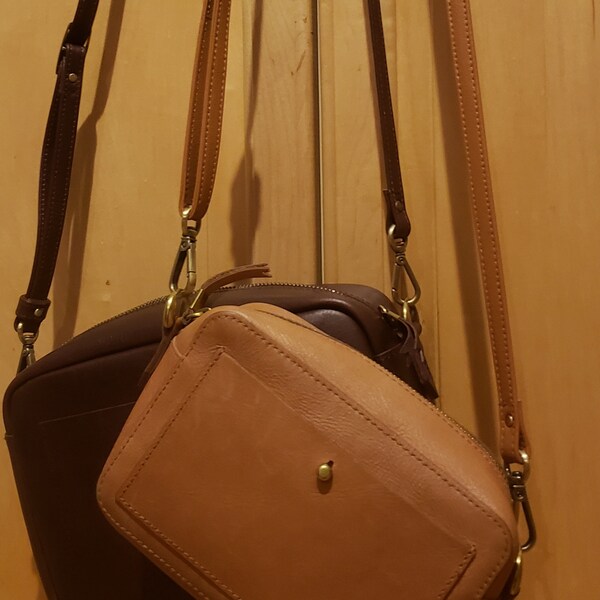 Extra Long Adjustable Leather Crossbody Strap, 1/2-inch Wide, Customize ...