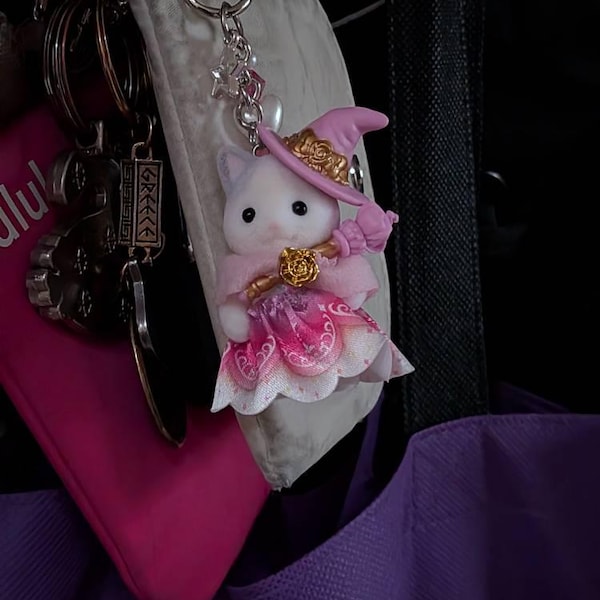 Mofusand Costume Keychain: Kawaii Beaded Bag Charm - Etsy