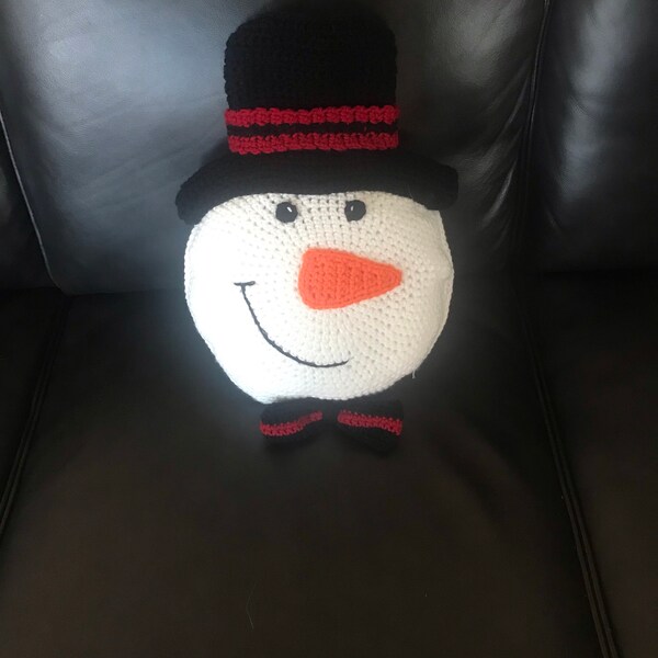 Snowman Pillow Crochet Pattern, PDF Instant Download Winter Decor - Etsy